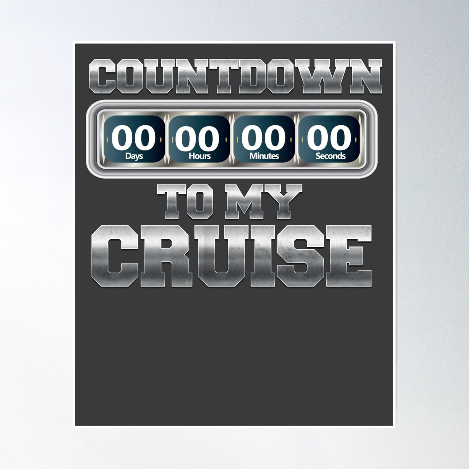 Cruise T Cruise Ship Vacation Countdown T Poster Wall Art Modern Wall ...