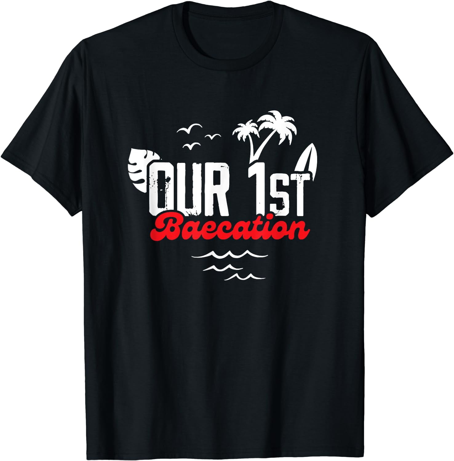 Cruise Vacation Matching Couple Tropical Our First Baecation T-Shirt ...