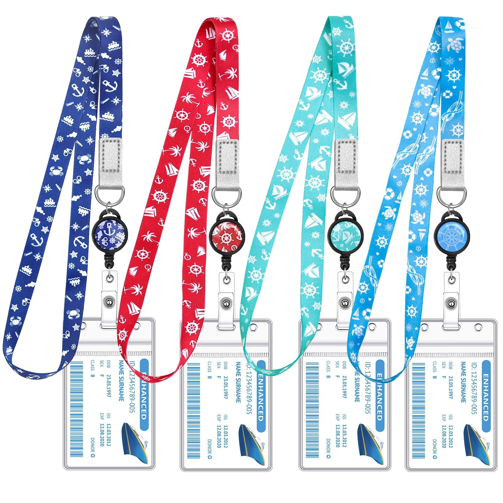 Cruise lanyard for ship cards, retractable badge reel with waterproof ...