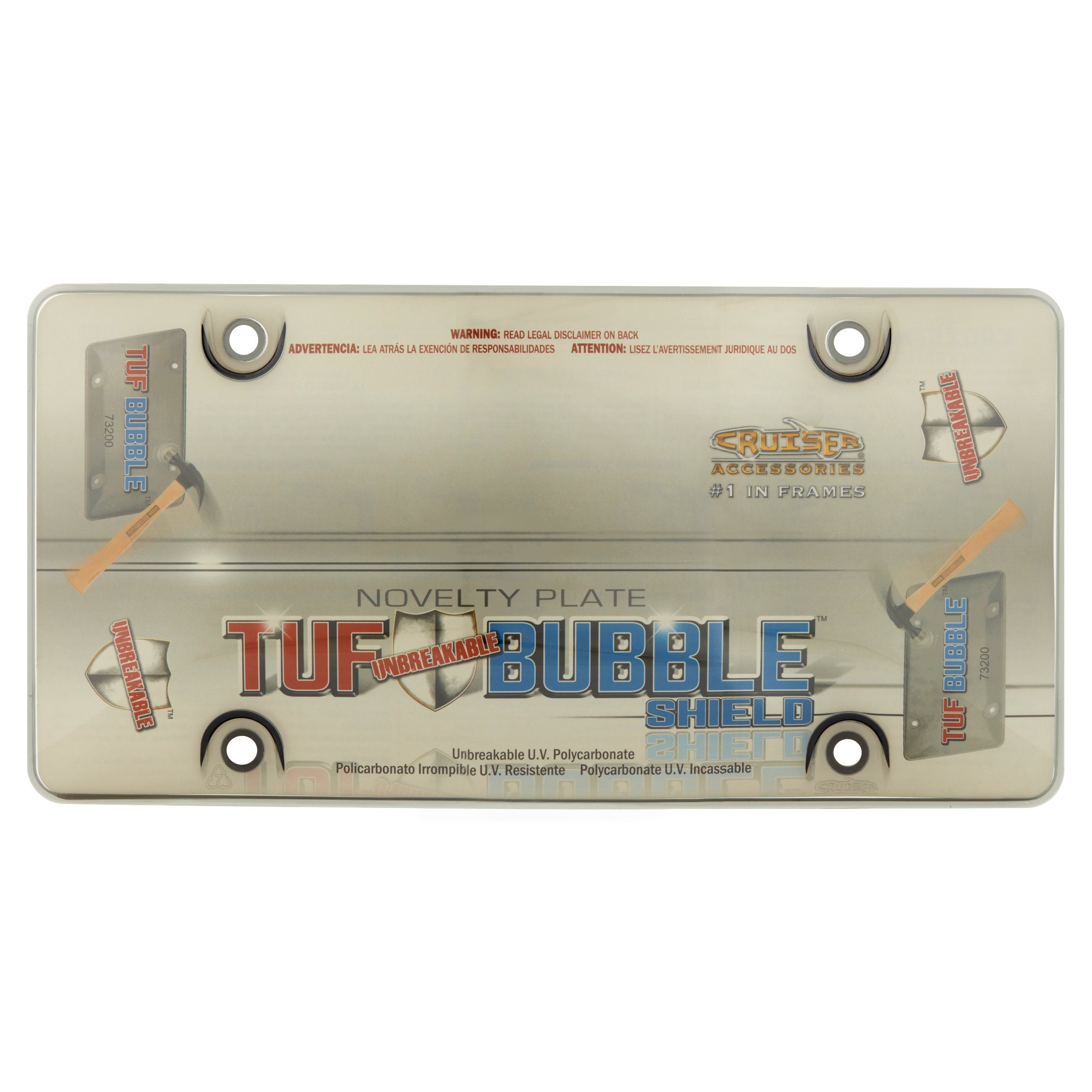 Cruiser Accesories Tuf Bubble Shield Smoke Novelty Plate - Walmart.com