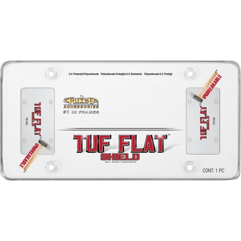Cruiser Accessories Clear Tuf Flat Shield License Plate Frame - Walmart.com
