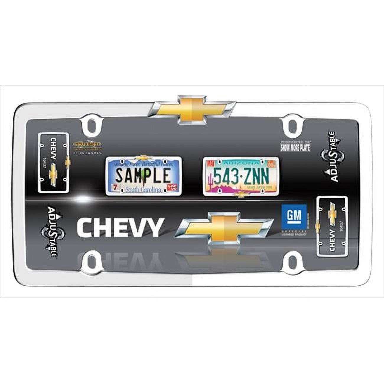 Cruiser Accessories Chevy License Plate Frame, Chrome And Gold ...