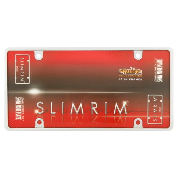 Cruiser Accessories Slim Rim License Plate Frame 6x12 inches, Chrome ...