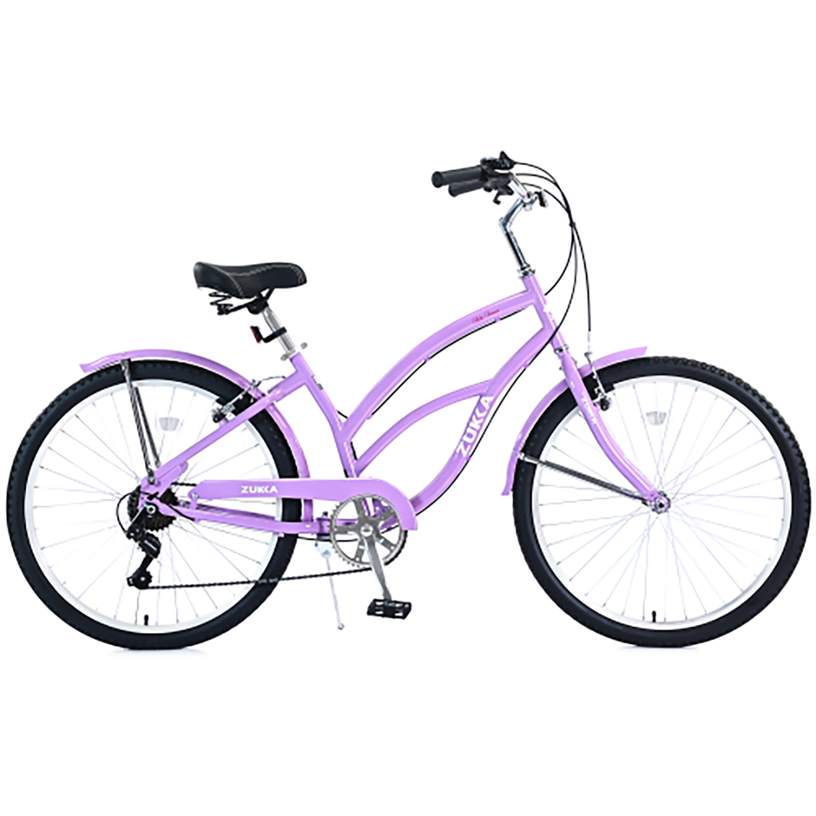 Cruiser Bike 26 Inch 7 Speed Multiple Colors Commute Bike With Front Rear Wheel V Brake For ...