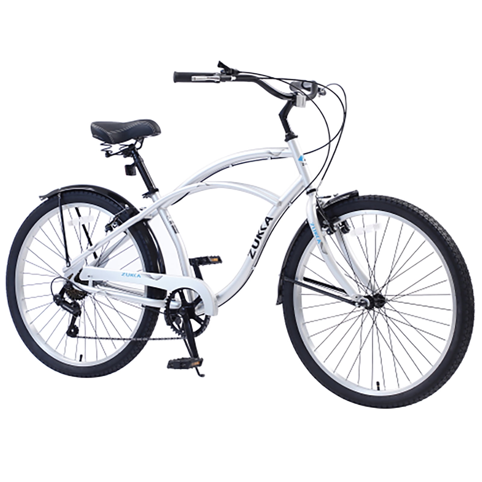 Cruiser Bike 26 Inch 7 Speed Multiple Colors Commute Bike With Front ...