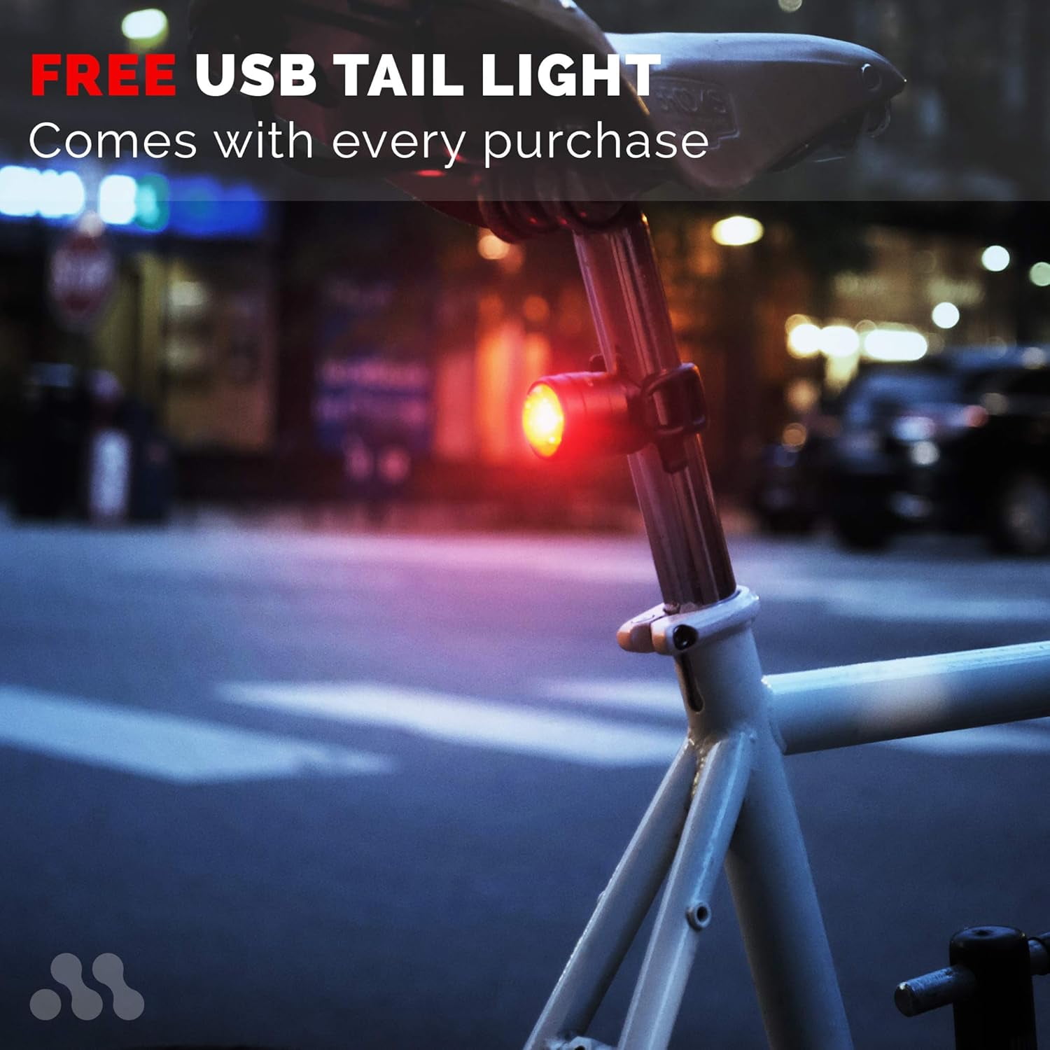 Cruiser Bike Light, USB Rechargeable Front and Back LED Bicycle Light ...