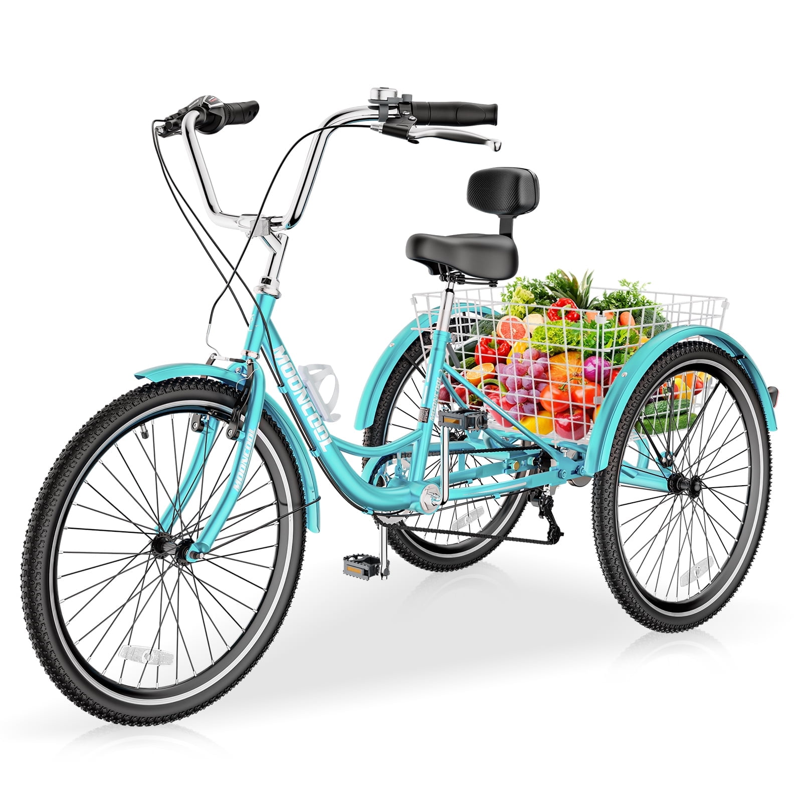 MOPHOTO Adult Tricycle 7 Speed, 3 Wheel Bike Adult, 24/26 inch Wheels ...