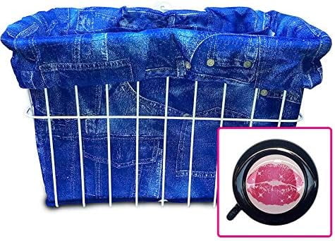 Cruiser Candy Bicycle Basket Liner & Tote in One, Stylish Beach Cruiser ...