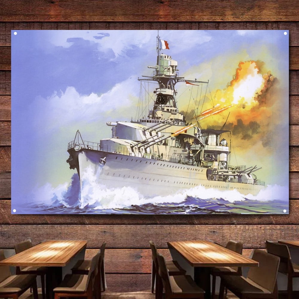 Cruiser Emile Bertin Battleships Wall Art Banners Hanging Flags Wall ...