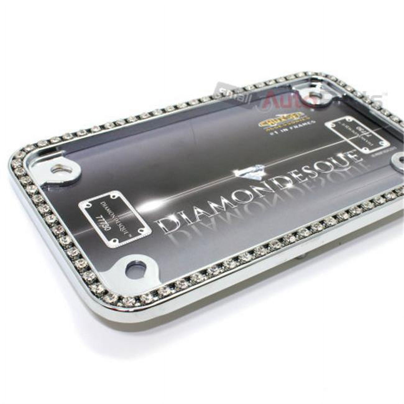 Cruiser Frames Chrome Motorcycle License Frame - Diamond Bling ...