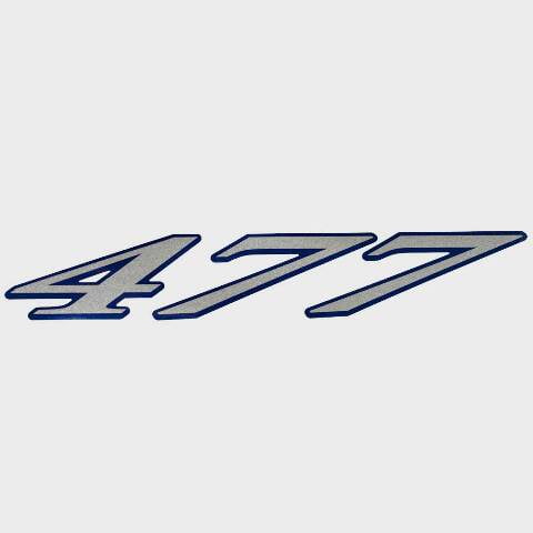 Cruisers Boat Decal Sticker V2066500 | 477 Sport Sedan Silver Blue ...