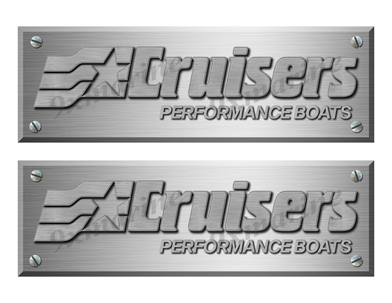 Cruisers Yachts Stickers Brushed Metal Look - 10" long - Walmart.com