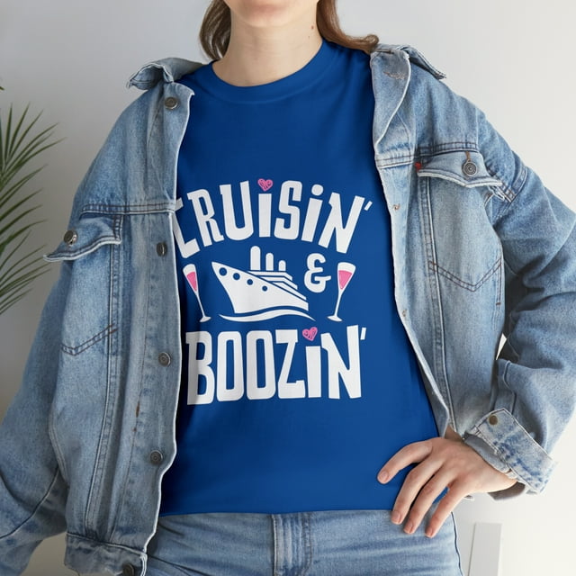 Cruisin And Boozin Cruise Ship Cruising Drinking Men TShirt - Walmart.com