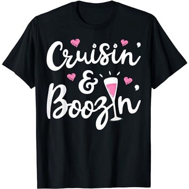 Cruisin And Boozin T shirt Cruise Ship Cruising Drinking Men T-Shirt ...