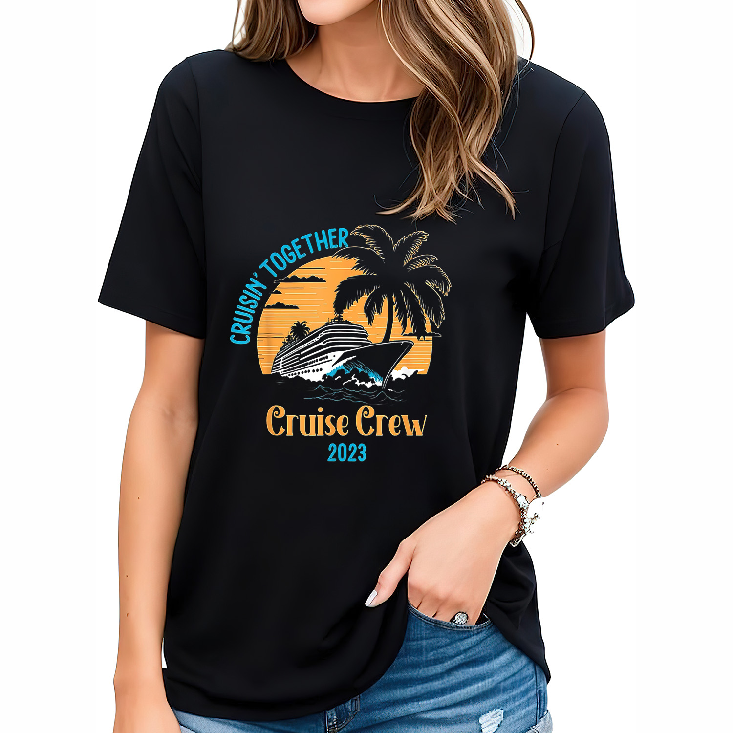 Cruisin' Together Cruise Crew 2023 Tropical Cruise Matching T-Shirt ...