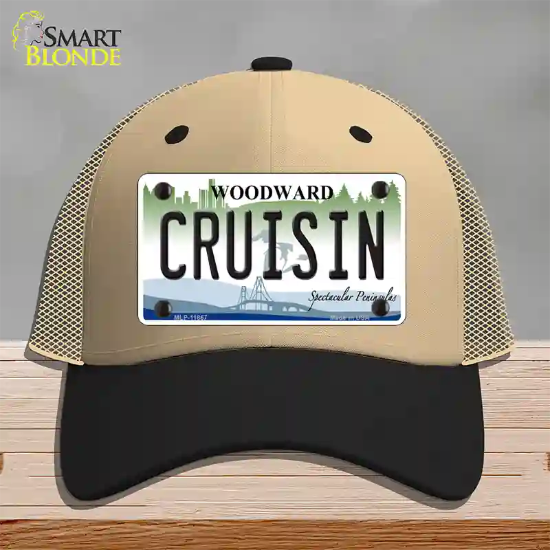 Cruisin Woodward Michigan Novelty License Plate Hat Mesh Khaki|Black ...
