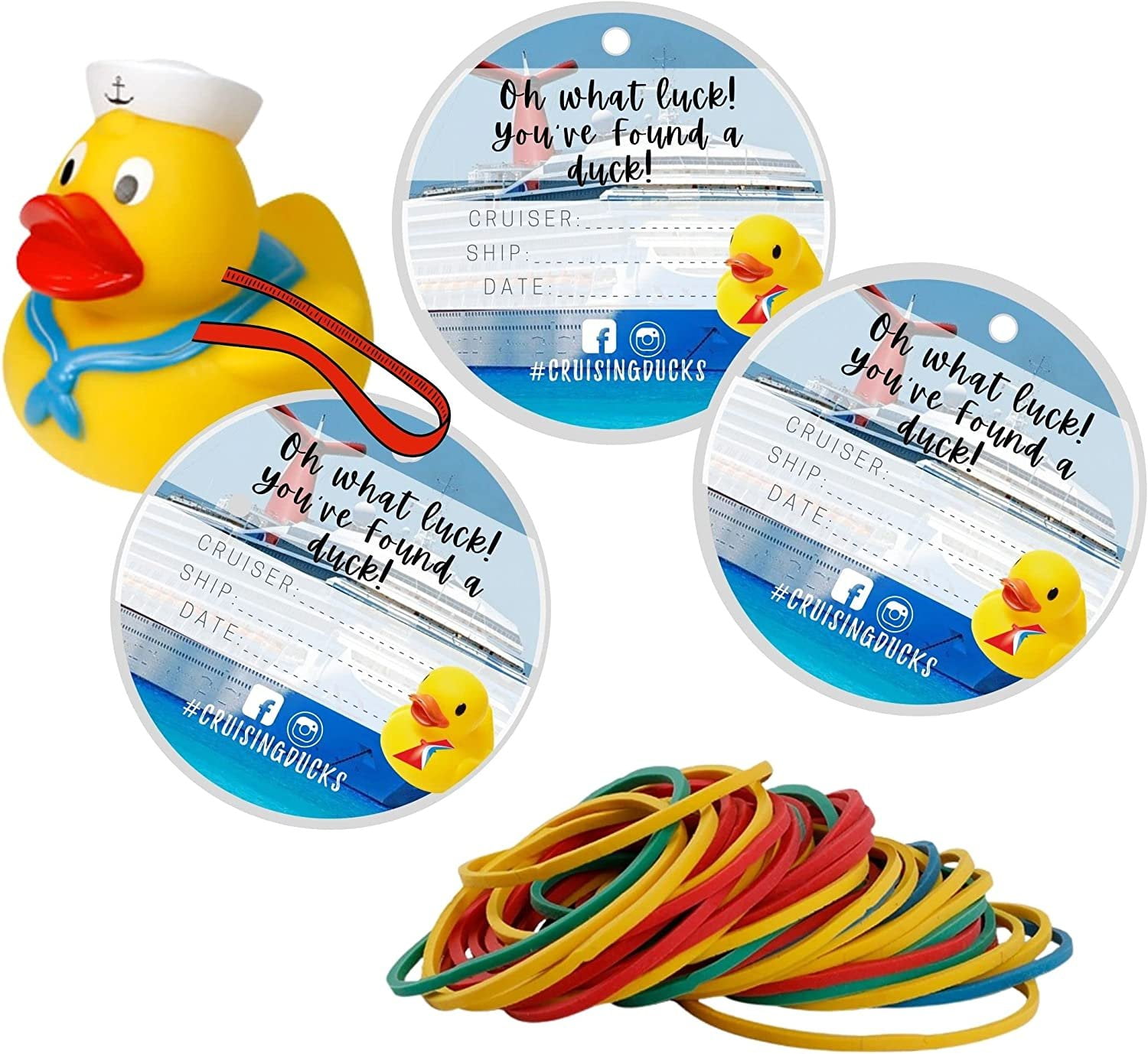 Walmart Cruising Ducks Game Tags, 30 Pack with Pre-Cut Hole, Rubber ...