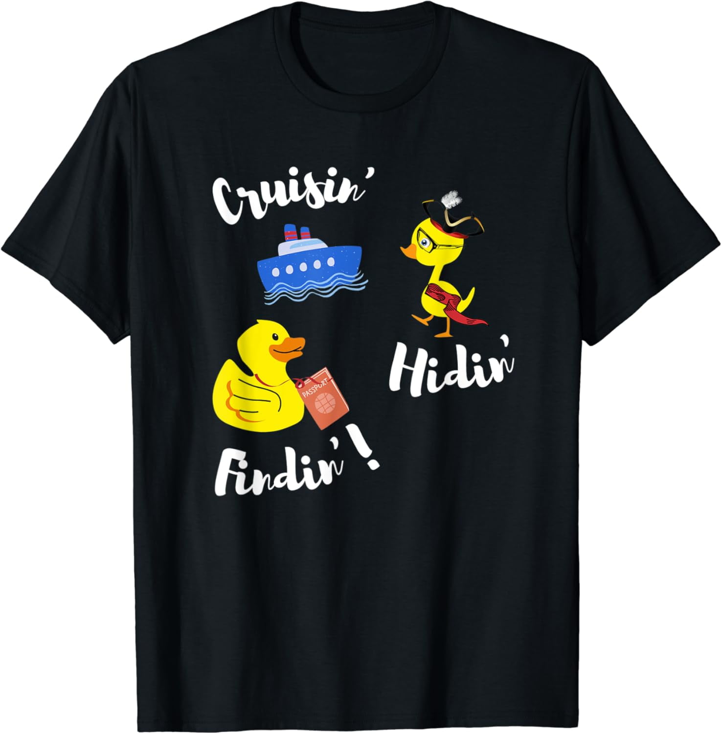 Cruising Hiding Finding Rubber Ducks Passport Scavanger Hunt T-Shirt ...