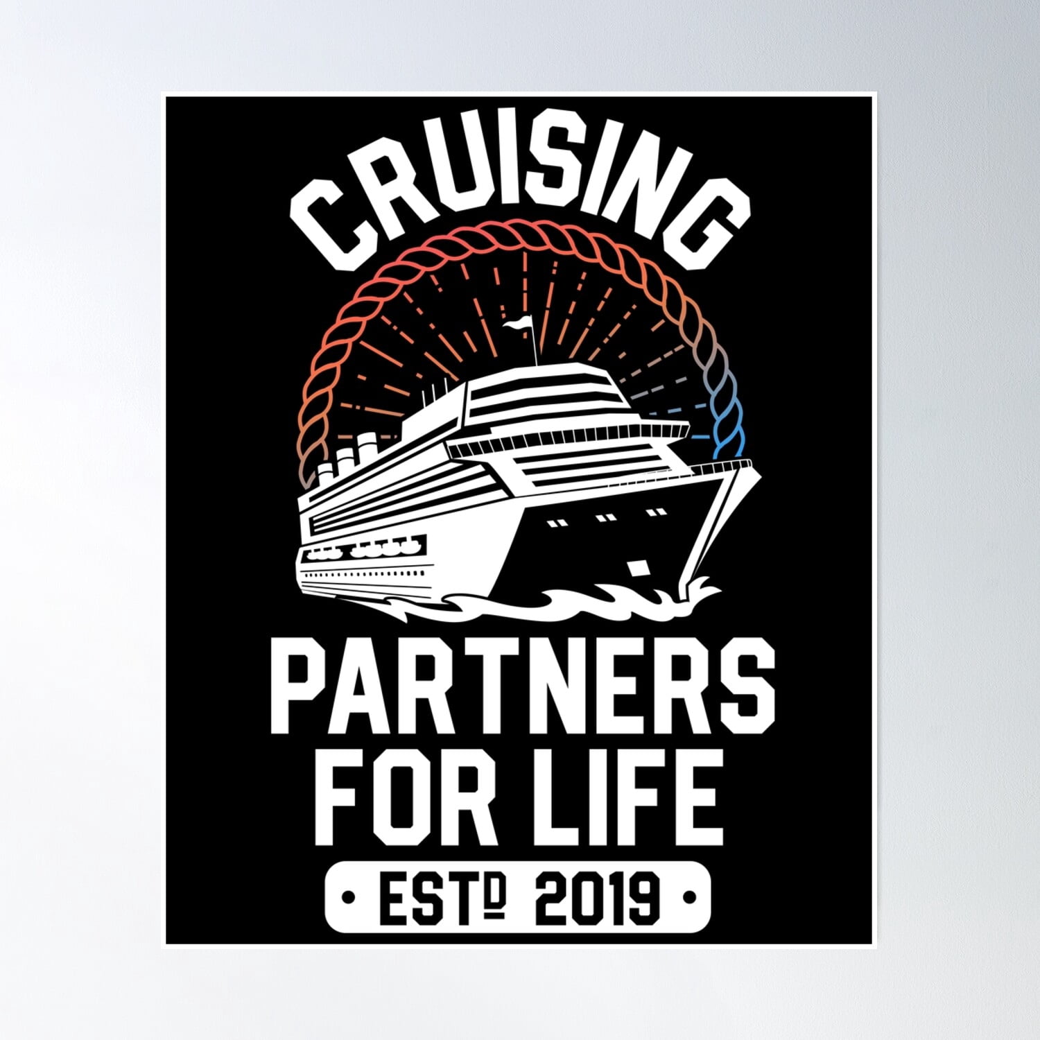 Cruising Partners For Life 2019 2Nd Anniversary Cruise Poster Wall Art ...