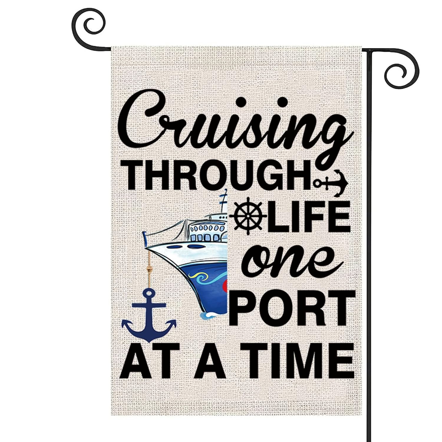 Cruising Ship Garden Flag Cruise Life Gift Cruising Through Life One ...
