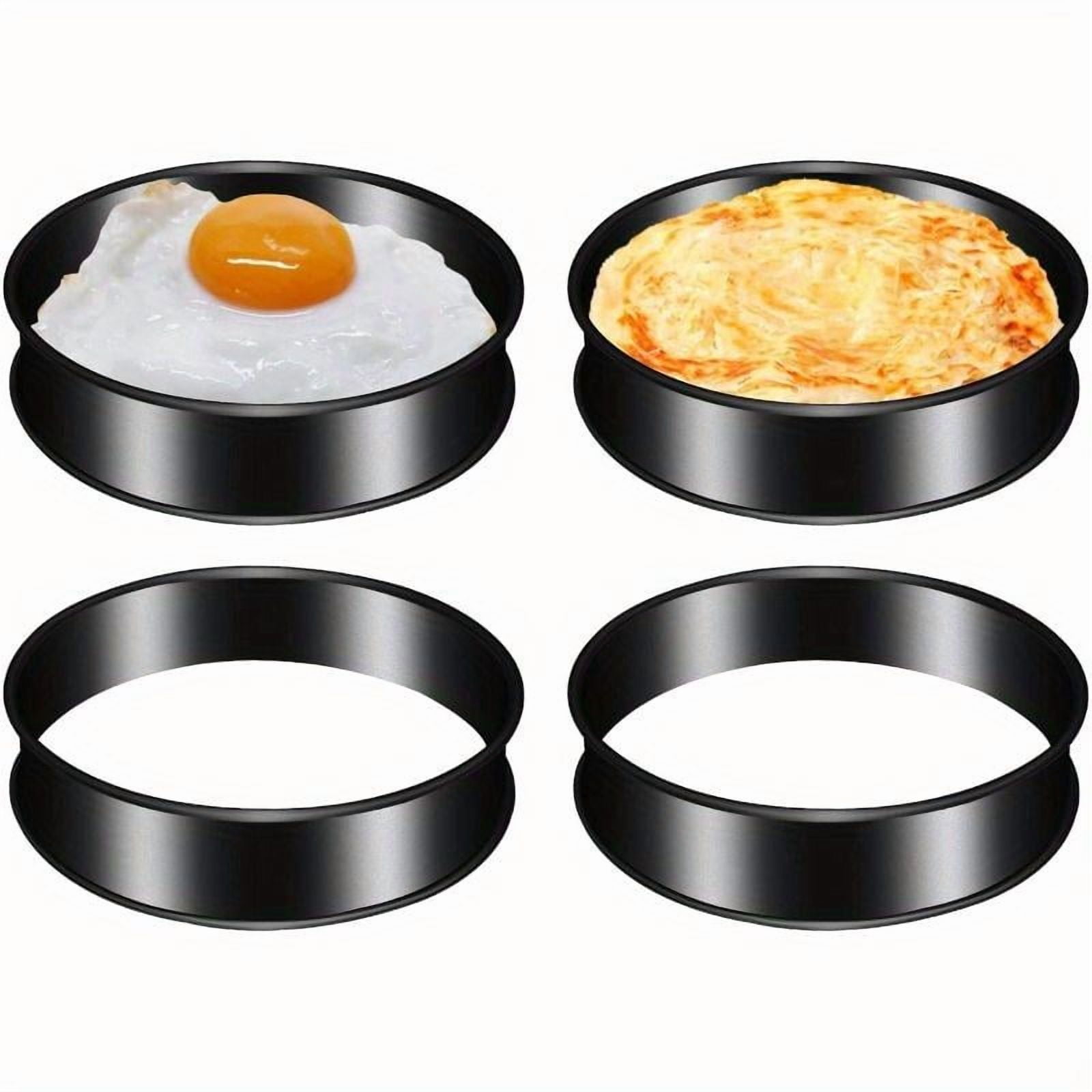 Crumpet Rings Nonstick English Muffin Rings 4 Inch Stainless Steel ...