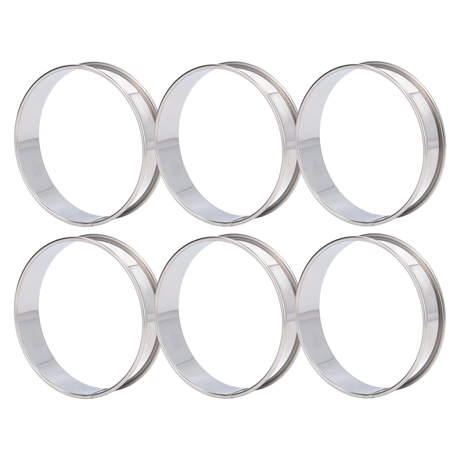 Stainless Steel Crumpet Rings, 6 PCS Double Volume Design for Burger ...
