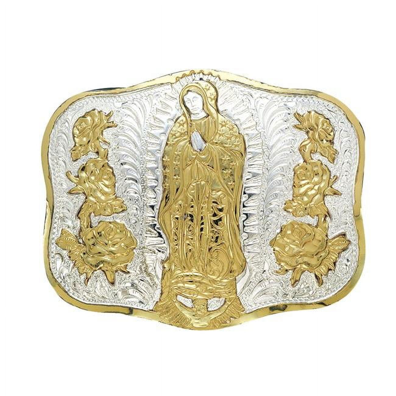 Crumrine Virgin Mary Gold Silver Belt Buckle C11288 - Walmart.com