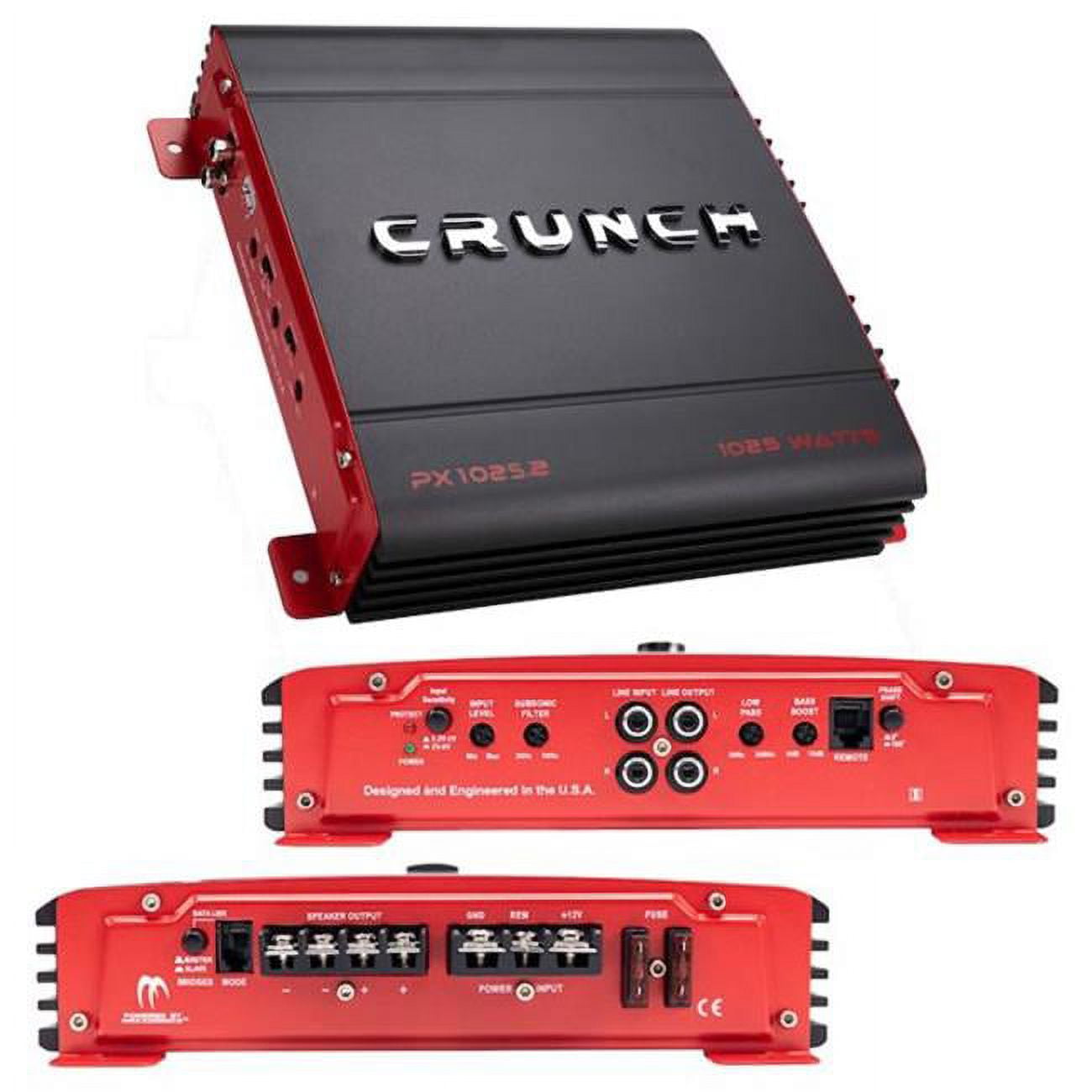 Crunch 1000W Power x Two Channel Car Audio Amplifier with Gravity ...