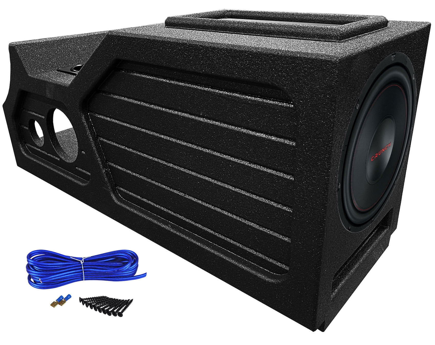 Crunch 12" Subwoofer+Center Console Sub Box Enclosure For 2007-13 Chevy ...
