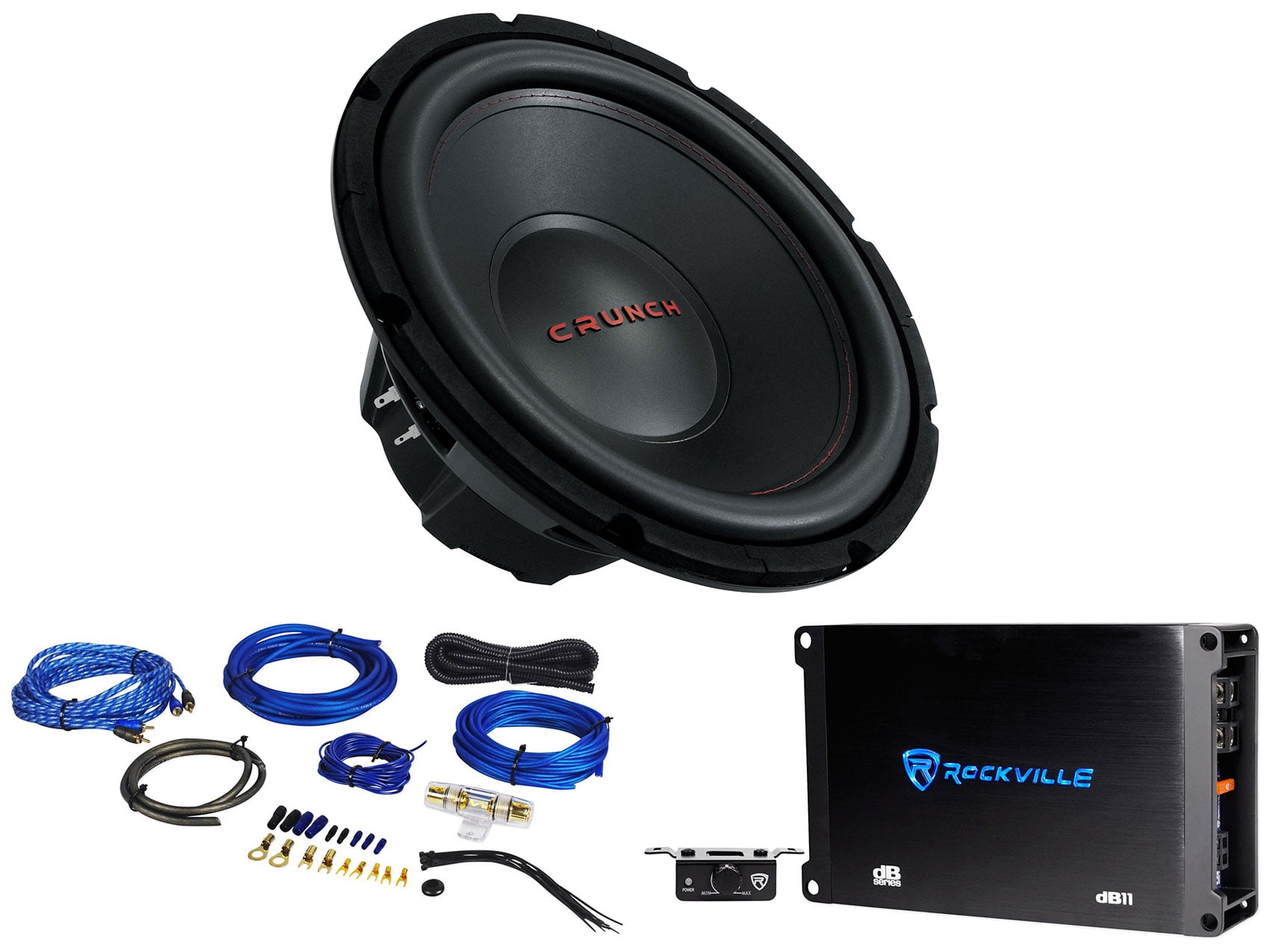 Crunch CRW12D4 12" 800w Subwoofer DVC 4 Ohm Car Audio Sub+Mono ...