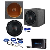 Crunch CRW12D4 12" 800w Subwoofer+Sealed Sub Box Enclosure+Mono ...