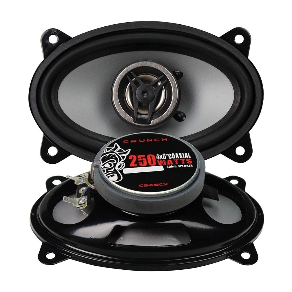 "Crunch CS Series 4"" x 6"" Coaxial Speakers, 250 Watts max, Pack of 2 ...