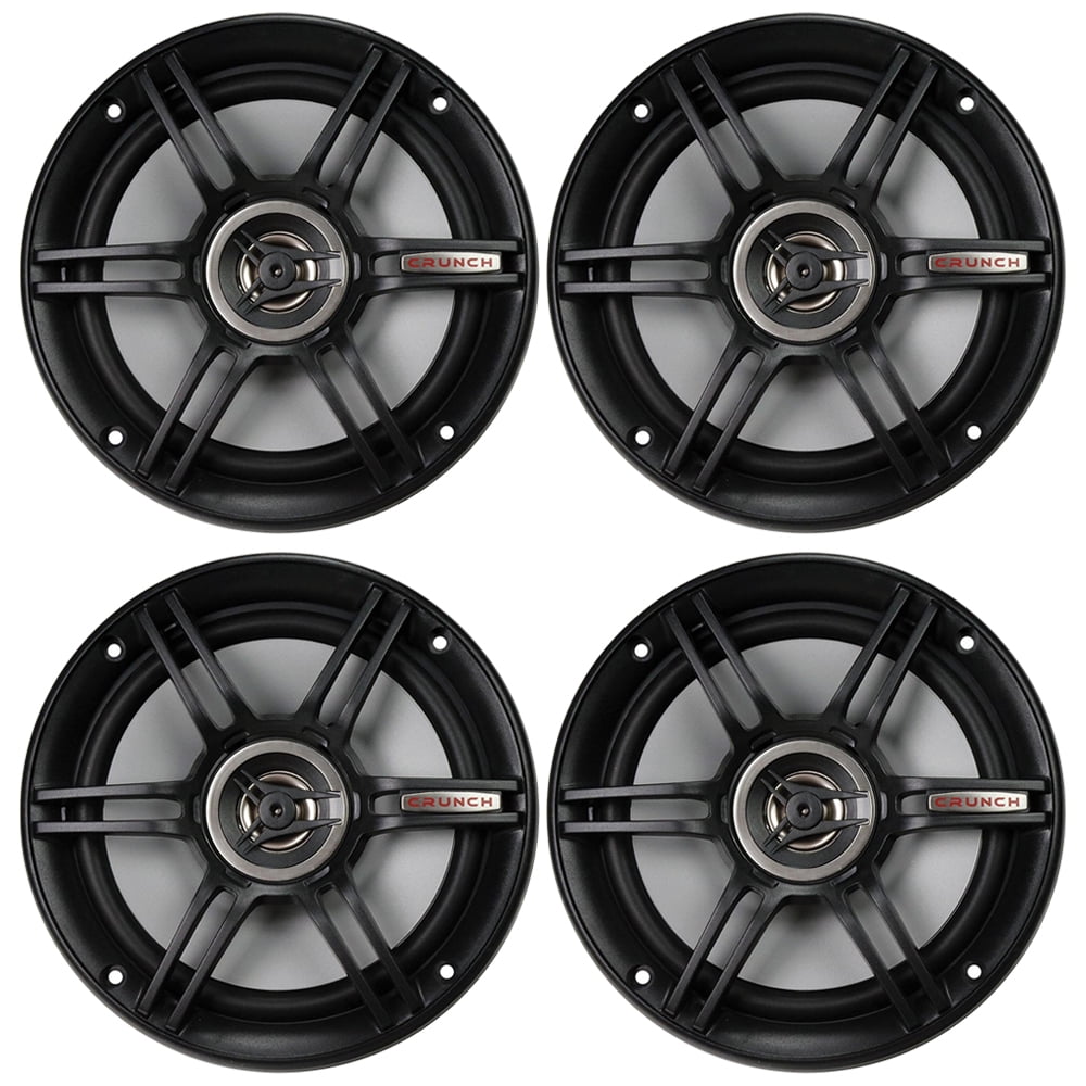 Crunch CS65CXS 6.5" Full Range 3-Way Shallow Mount Car Speakers Pack of ...