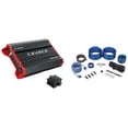Crunch 3500 Watt Mono Car Amplifier Class D with Amp Kit & Bass Knob ...
