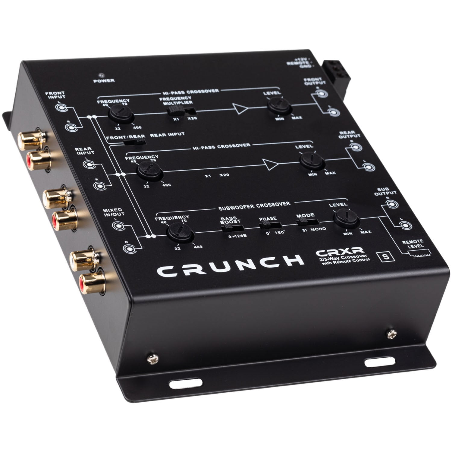 Crunch Ground Pounder CRXR 2-way/3-way active x-over with bass remote ...