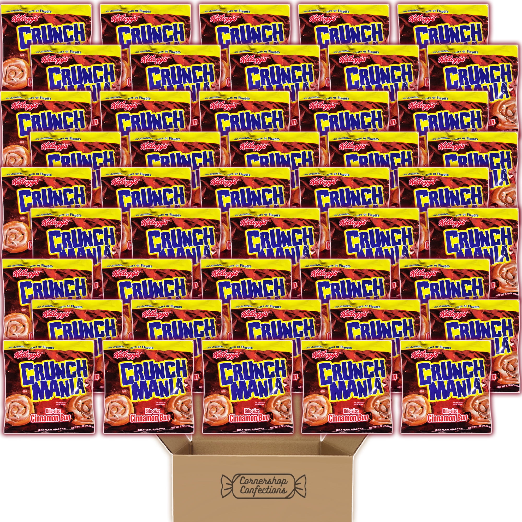 Crunch Mania Graham Snacks Bulk Pack - Cinnamon Bun - 45 Individually ...
