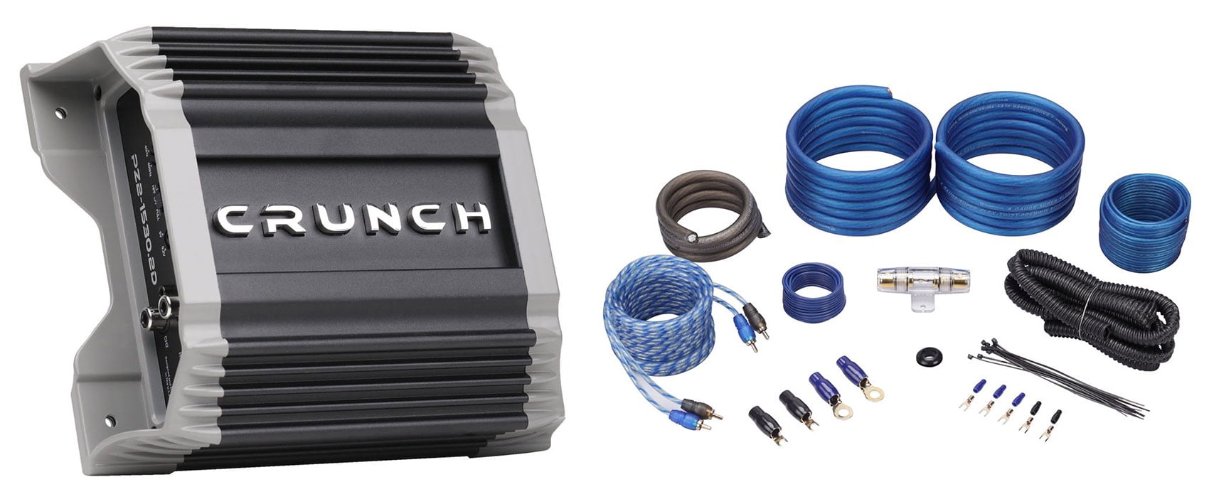 Crunch PZ2-1530.2D Compact 2 Channel 1500 Watt Class D Car Amplifier ...