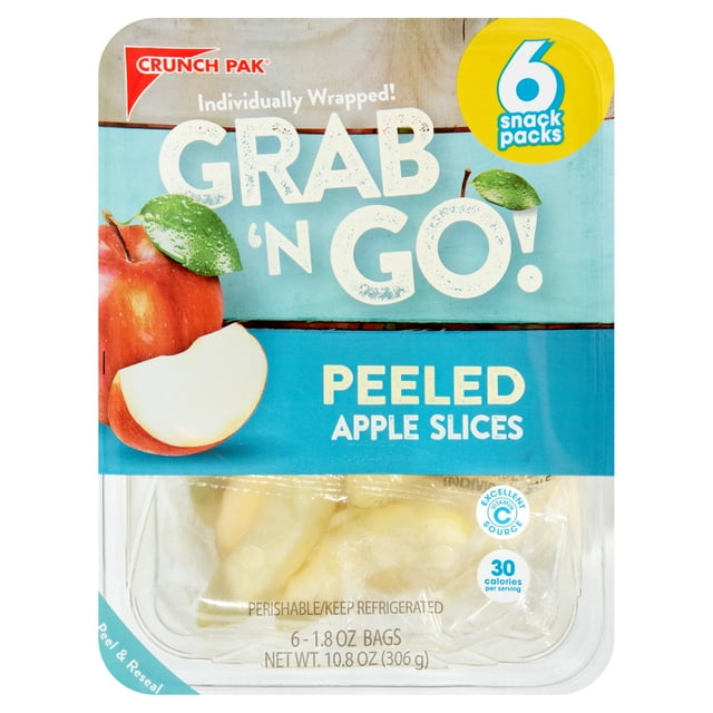 Crunch Pak Peeled Apple Slices, 2 oz, 6 Count - Walmart.com Crunch Pak Peeled Apple Slices, 2 oz, 6 Count - Walmart.com