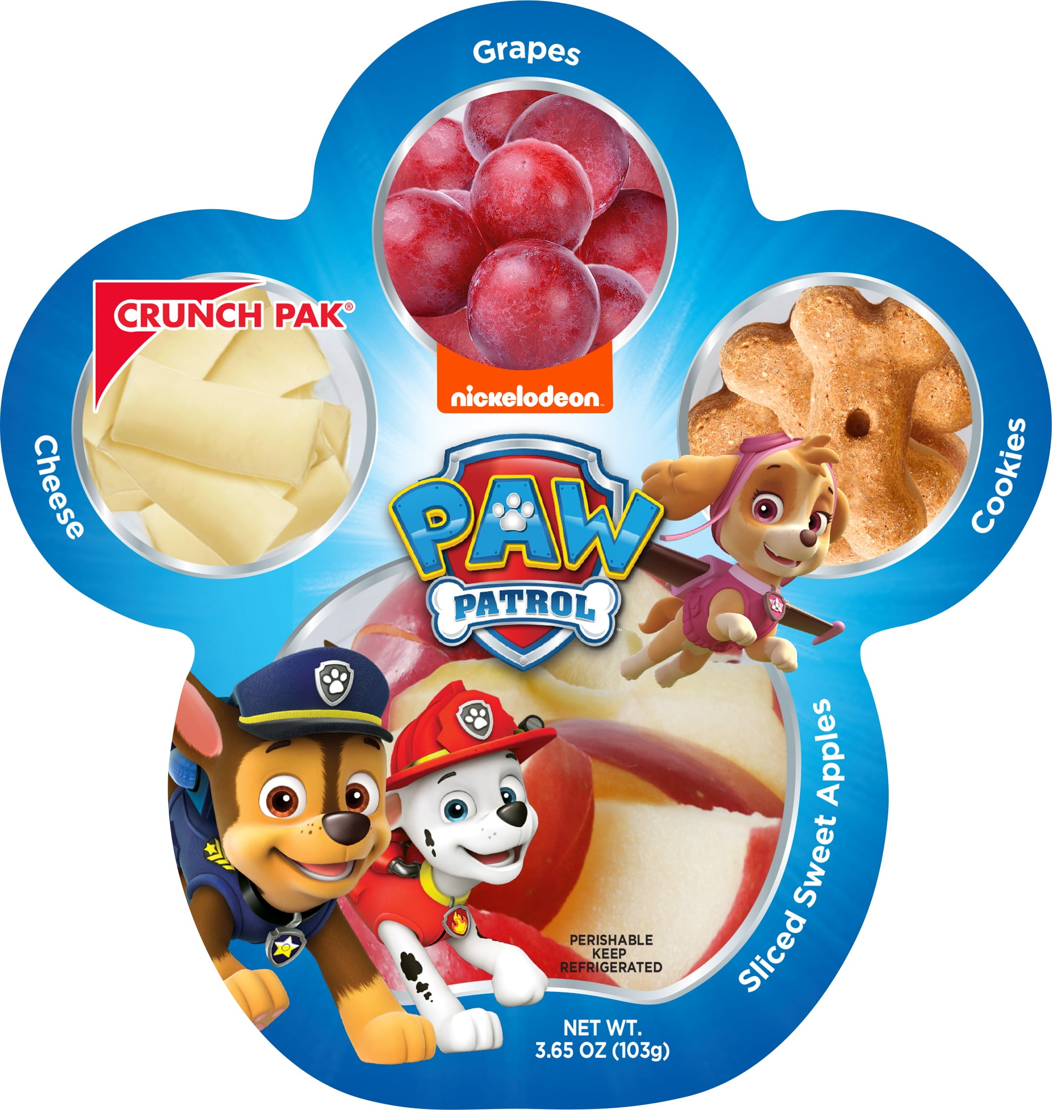 Crunch Pak Snack Paw Patrol with Apples, Cheese, Grapes, and Cinnamon ...