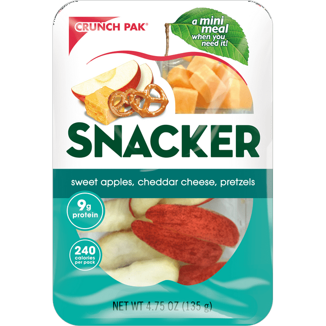 Crunch Pak Snack With Sliced Apples, Cheddar Cheese, and Pretzels ...