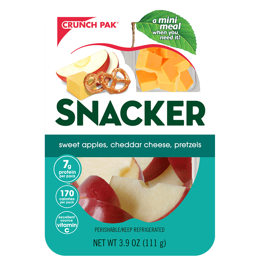 Crunch Pak Snacker with Sweet Sliced Apples, Cheddar Cheese and ...
