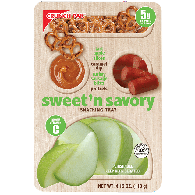 Crunch Pak Sweet & Savory Snacker with Tart Apples, Turkey Bites ...