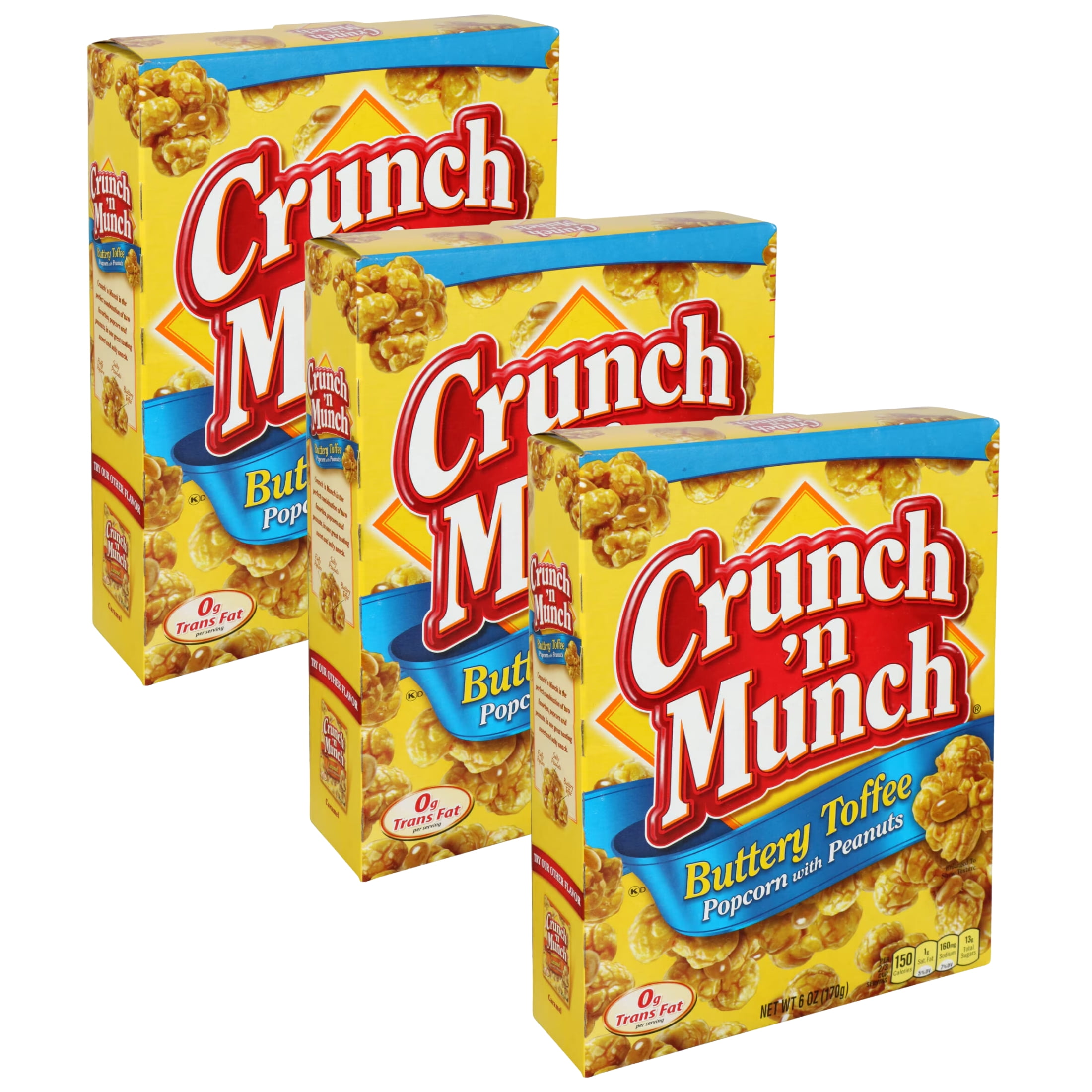 Crunch n Munch Buttery Toffee Popcorn with Peanuts 6oz for Camping ...