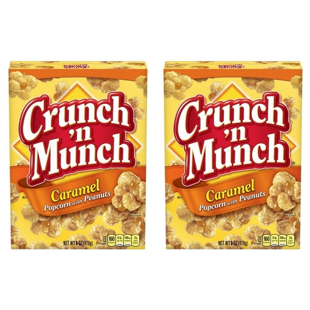 Crunch 'n Munch Caramel Popcorn with Peanuts 6oz (2 pack) - Walmart.com