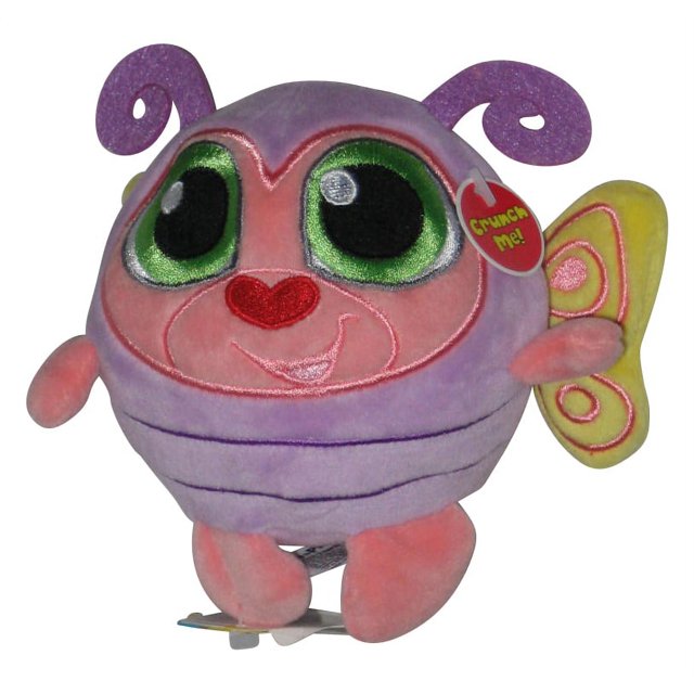 Crunchimals Animals Bibi Purple Butterfly 4-Inch Crush Plush Toy ...