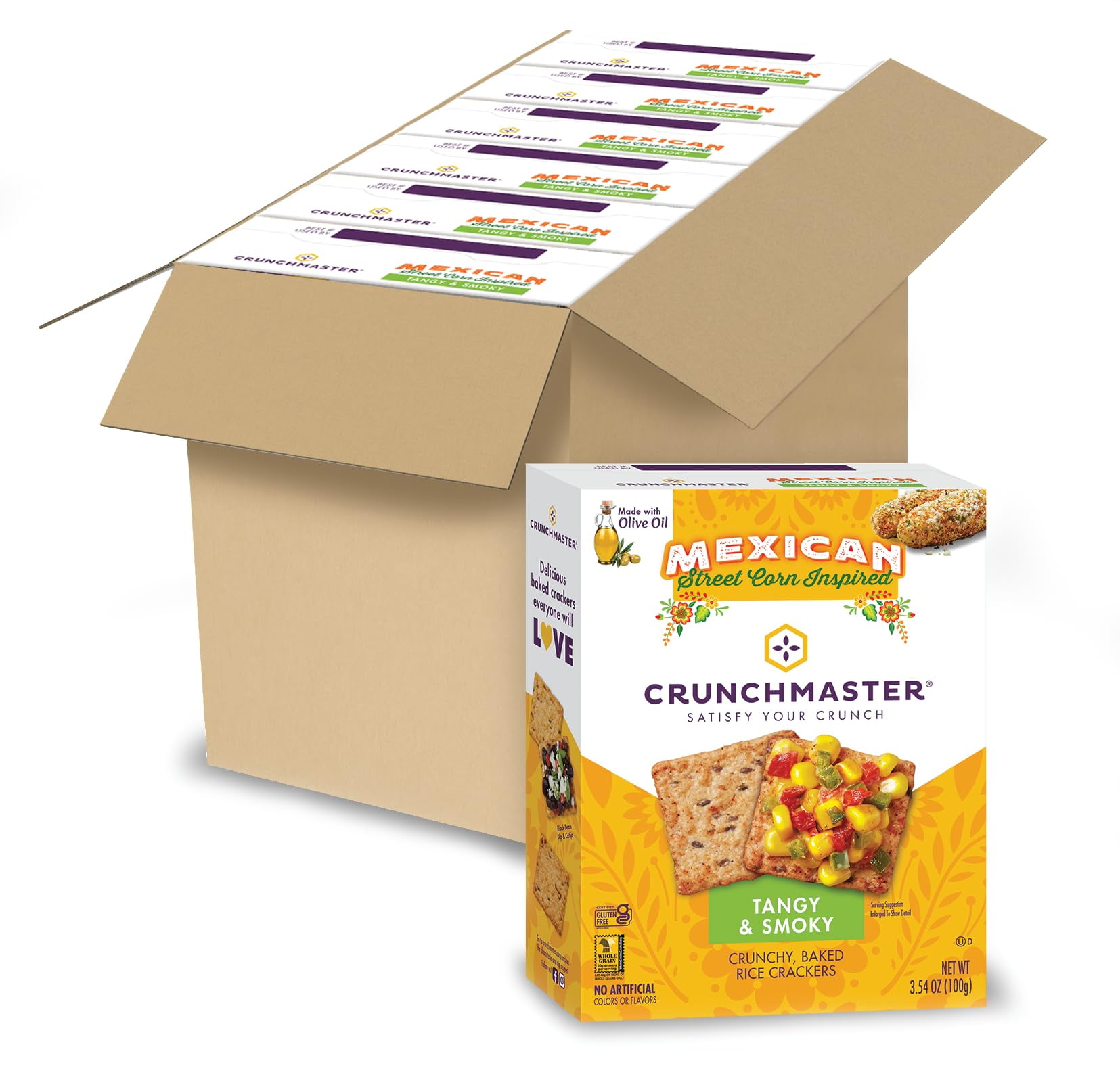 Crunchmaster Mexican Street Corn Inspired Crunchy, Baked Rice Crackers ...