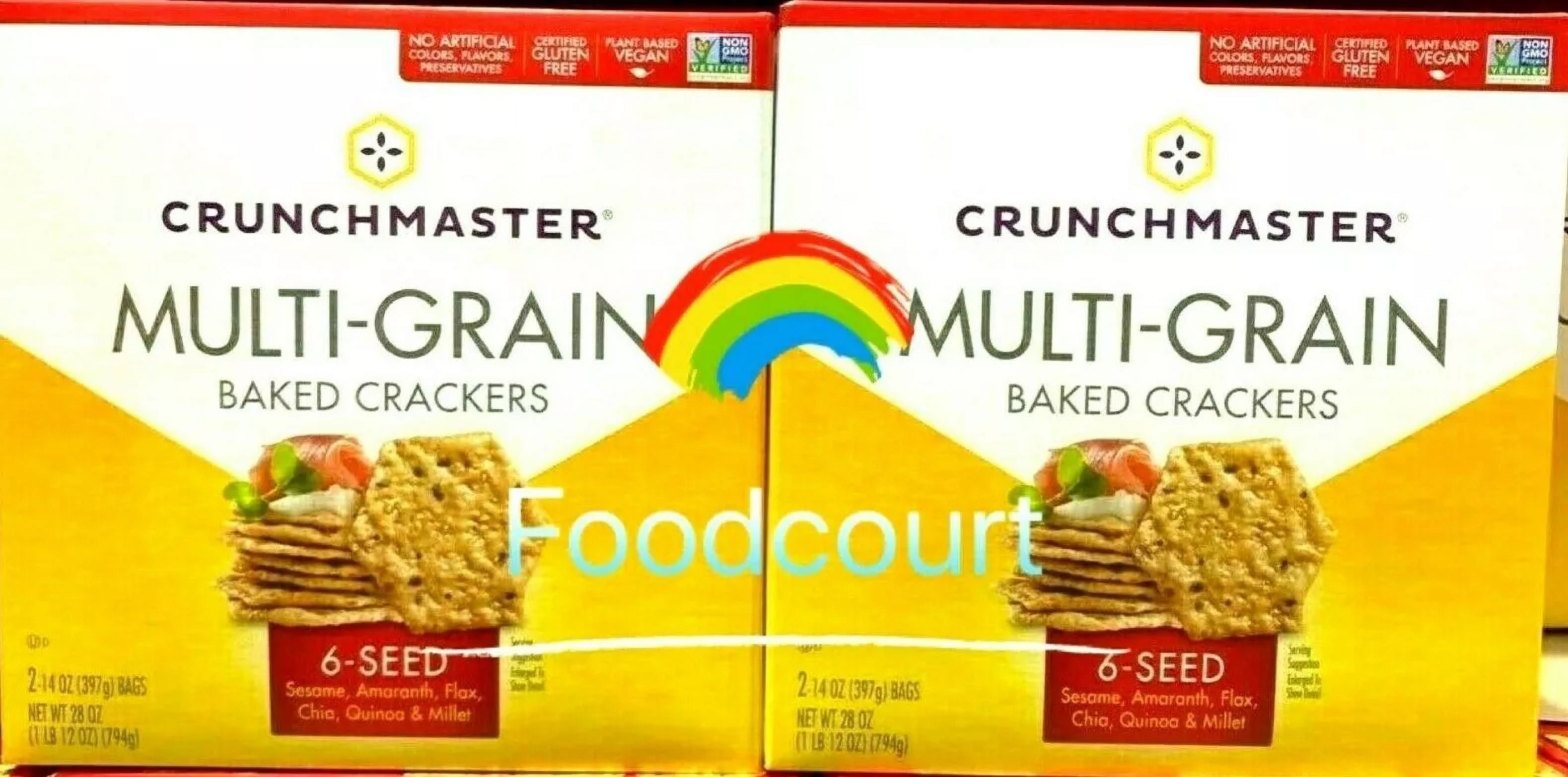 Crunchmaster Multi-Grain 6 Seed Baked Crackers 28 oz Each Pack(2 Packs ...