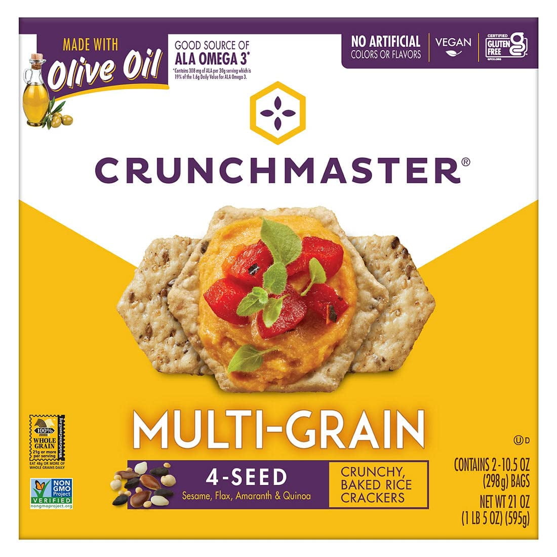 Crunchmaster Multi Grain Cracker YPF5 (Pack Of 1) 21 Ounce - Walmart.com
