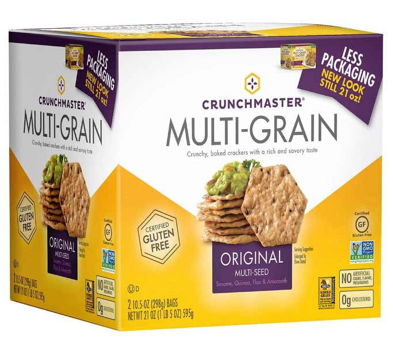 Crunchmaster Multi-Grain Crackers 21 Oz., Gluten-Free, Whole Grain ...