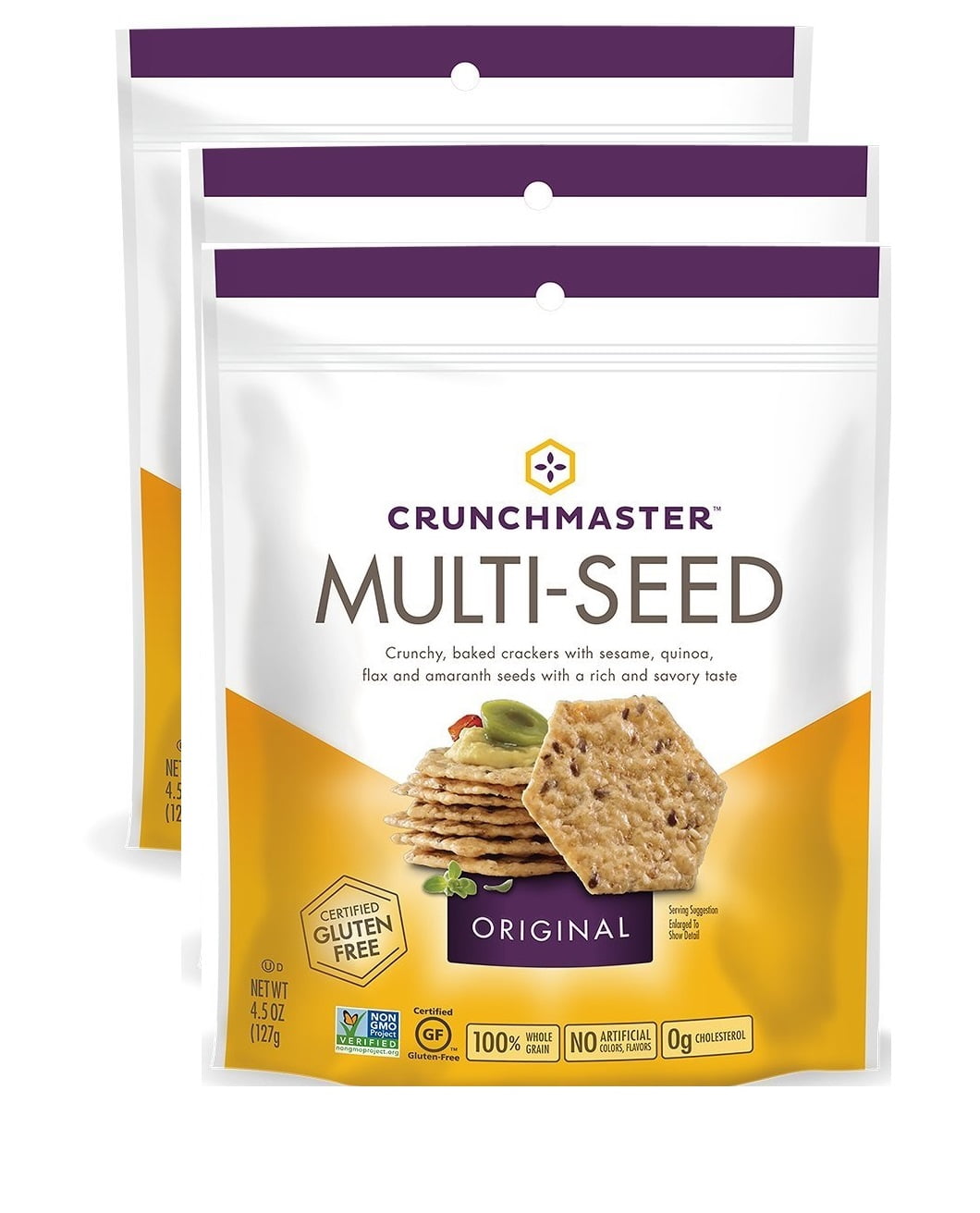 Crunchmaster Multi-Seed Original, 4 Ounce Bag, PACK OF 3 - Walmart.com